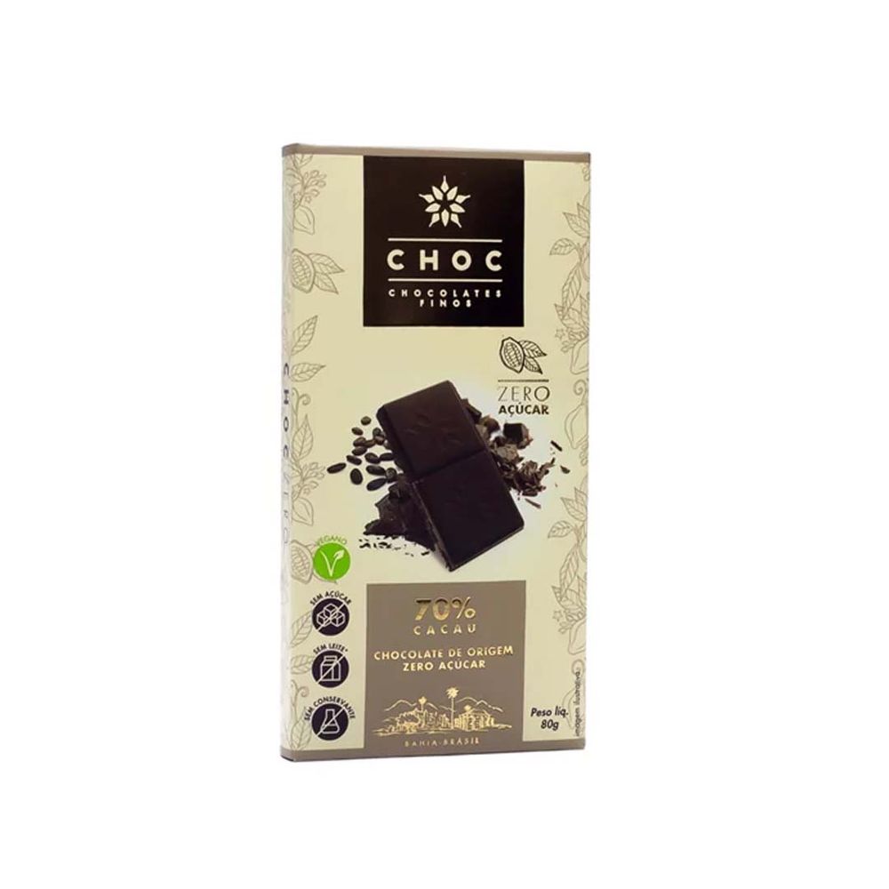Choc Zero 70%Cacau Choc 80g - Sao Luiz loja Virtual