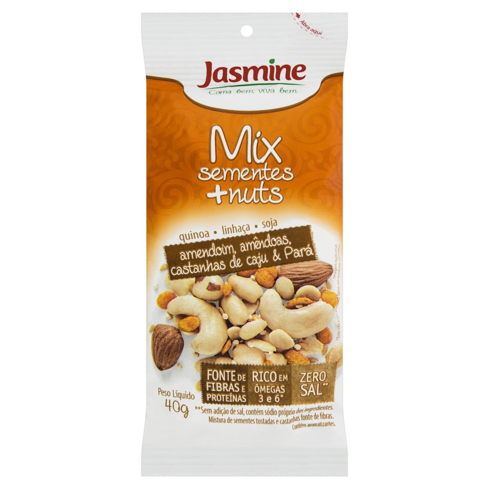 Mix De Sementes Jasmine +Nuts 40g - Sao Luiz loja Virtual