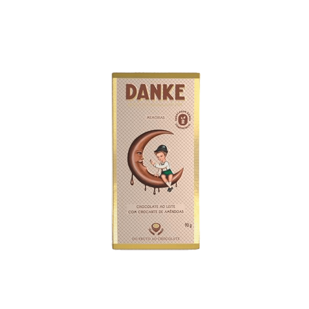 Chocolate Danke Memórias Ao Leite com Crocante de Amêndoas 90g - Sao ...